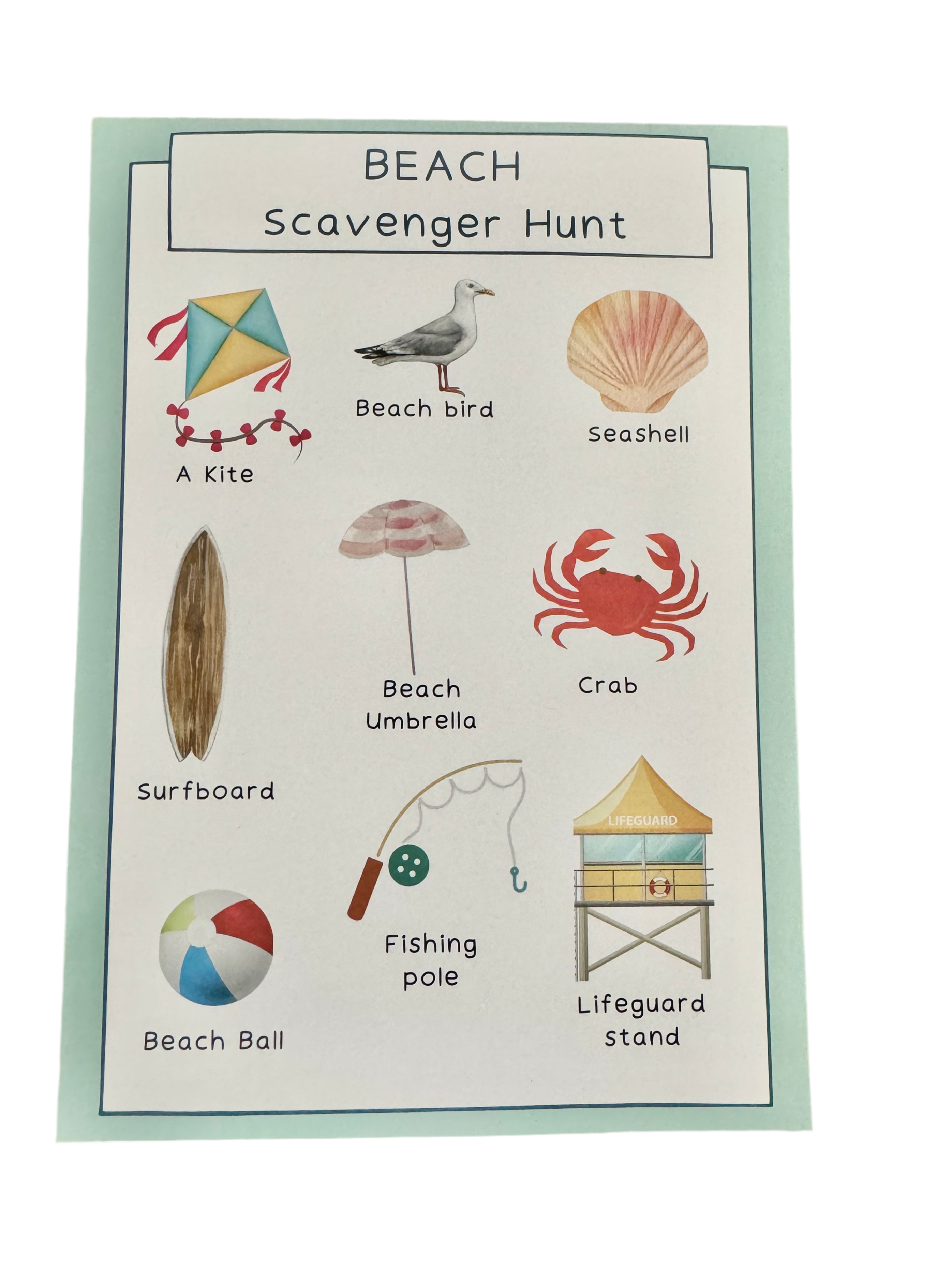 Beach Scavenger Hunt – Tiny Tides